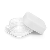 China 5ml Cube Glass Shoulderless Screw Top Jars w/ Child Resistant Lid (Clear Glass, White Lid) for sale