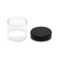 China 6 ml Glass Concentrate Containers | No Neck - Black Lid for sale