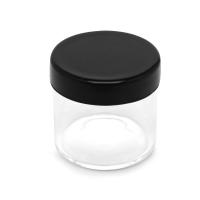 China 6 ml Glass Concentrate Containers | No Neck - Black Lid for sale