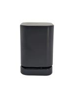 China THE LOGIC | 9ml Square Glass Tall Shoulderless Screw Top Jars | Child Resistant Lid | Black Glass, Tall Black Lid for sale