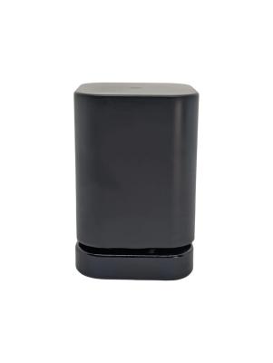 China THE LOGIC | 9ml Square Glass Tall Shoulderless Screw Top Jars | Child Resistant Lid | Black Glass, Tall Black Lid for sale