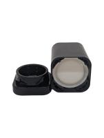 China THE LOGIC | 9ml Square Glass Tall Shoulderless Screw Top Jars | Child Resistant Lid | Black Glass, Tall Black Lid for sale