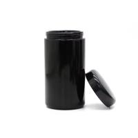 China Smell Proof Violet Glass Jar Container 500ml Airtight Smell Proof Storage Jar Wide Mouth Uv Resistant Glass Jar for sale