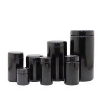 China Smell Proof Violet Glass Jar Container 500ml Airtight Smell Proof Storage Jar Wide Mouth Uv Resistant Glass Jar for sale