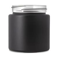 China Straight Sided Glass Jar – Matte Black Black Glass Jar Glass Storage Child Proof Jar Uv Violet Glass Jars for sale