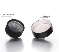 China 5ml Thick Black UV Protection Small Glass Jars With Lids 5ml 7ml 9ml Child Resistant Concentrate Jars for sale