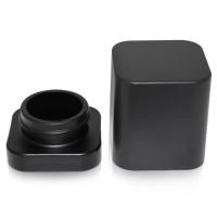 China Custom Printing Logo 9ml Square Shape Air Tight Container Childproof Cr Tall Lid Concentrate Glass Jar for sale