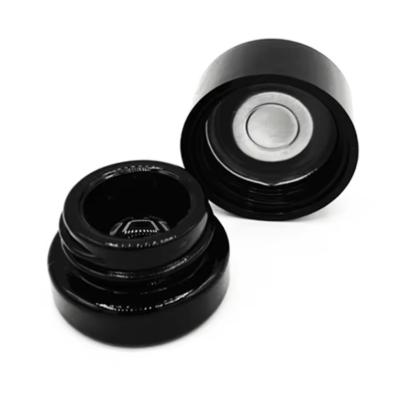 China Child Resistant Pop Vac Black Blue Glass Jar Bottle 5ml 7ml 9ml with Childproof Smell Proof Cap for sale