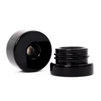 China Child Resistant Pop Vac Black Blue Glass Jar Bottle 5ml 7ml 9ml with Childproof Smell Proof Cap for sale