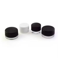 China 5ml 7ml 9ml Black Child Resistant Concentrate Glass Jar Mini Cream Bottles Cosmetic Black Containers Jars With Lid for sale