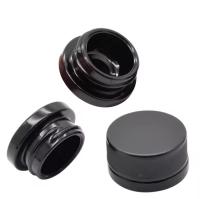 China 5ml 7ml 9ml Black Child Resistant Concentrate Glass Jar Mini Cream Bottles Cosmetic Black Containers Jars With Lid for sale