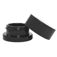 China Child Resistant Wax Miron Glass Jar 3ml 5ml 7ml Luxury Thick Bottom Black Violet UV Glass Jar With Lids for sale