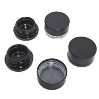 China Child Resistant Wax Miron Glass Jar 3ml 5ml 7ml Luxury Thick Bottom Black Violet UV Glass Jar With Lids for sale