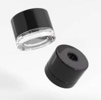China Pop Jar Vacuum Sealed Storage Jar 4 Ml Black Pop Glass Round Containers Concentrate Jars With Lids for sale