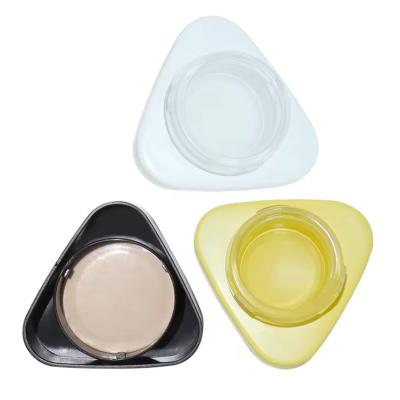 China Custom Printing 3ml 5ml 7ml 9ml Triangle Clear White Black Concentrate Oil Jar Mini Childproof Glass Jar for sale