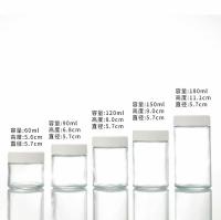 China Smell Proof 2 3 4 Fl Oz Clear Glass Straight Sided Container Airtight Child Resistant Glass Jar for sale