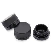China High Quality Thick Bottom Solid Black Round Small 2g 5ml 9ml 1 Gram 7ml Concentrate Jar With Polished Finish for sale