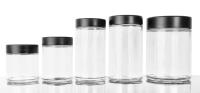 China Smell Proof Child Resistant Glass Jar 2 3 4 Fl Oz Clear Straight Sided Container Airtight for sale