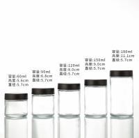 China Smell Proof Child Resistant Glass Jar 2 3 4 Fl Oz Clear Straight Sided Container Airtight for sale