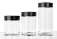 China Customized Printing 1oz 2oz 3oz 4oz Clear Childproof Glass Jars 3 Oz Jar Straight Sided Glass Child Resistant Cap Cr Jar for sale