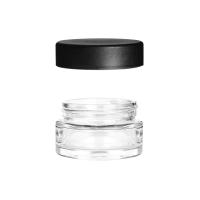 China Glass Bottle Supplier Clear 1oz 2oz 3oz Glass Bottle Child Resistant Cap Airtight Smell Proof Container for sale