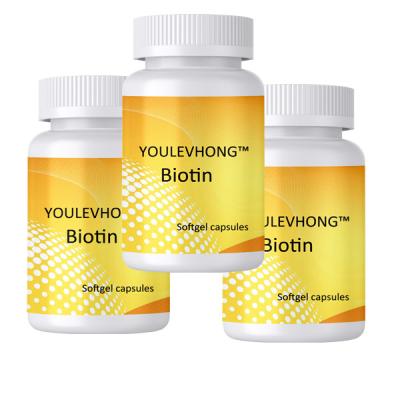 China Biotin 10000mcg Hair Skin and Nails Growth Supplement Capsules for Healthy Moisturized Skin for sale