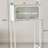 China No Installation Vacuum Cleaner Storage Rack Portable Side Table With Drawers 51cm*65cm for sale