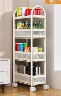 China Drawer Type Ultra Narrow Slim Kitchen Trolley Thickened Carbon Steel For Seams for sale