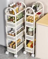 China Layered Pull Out Basket + Anti Drop Gap Trolley / Gap Kitchen Storage Rack 4layers for sale