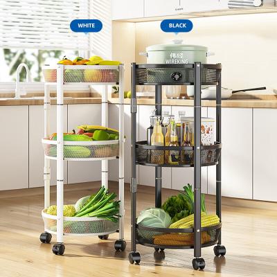 China Anti Tipping Lock Rotating Storage Rack Multi Functional Carbon Steel Folding Storage Rack for sale
