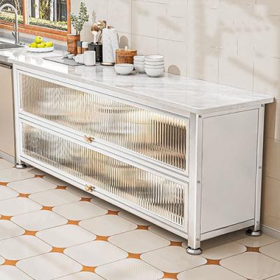 China Dual Storage Movable Kitchen Work Station Household Carbon Steel For Cutting Vegetables for sale