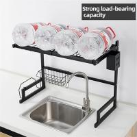China Kitchen Shelf Above Sink Draining Rack  Single Layer Retractable Anti Slip Customizable LOGO for sale