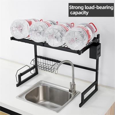 China Kitchen Shelf Above Sink Draining Rack  Single Layer Retractable Anti Slip Customizable LOGO for sale