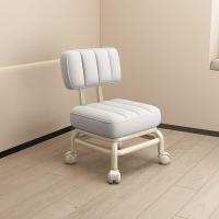 China Home Soft Padded Short Stool With Backrest  Load Bearing Capacity Of 100kg for sale