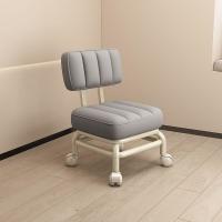 China Swivel Wheel Simple Sofa Stool With Soft Backrest Compact And Space Saving for sale