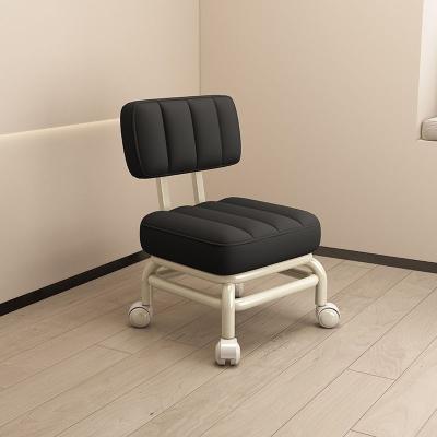 China Detachable Seat Cushion Low Rolling Stool With Backrest Four-Corner Base and Ergonomic Support for Healthy Sitting Posture for sale