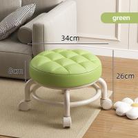 China Compact Space Saving Low Rolling Stool 26*34cm Soft Padded Seat for sale