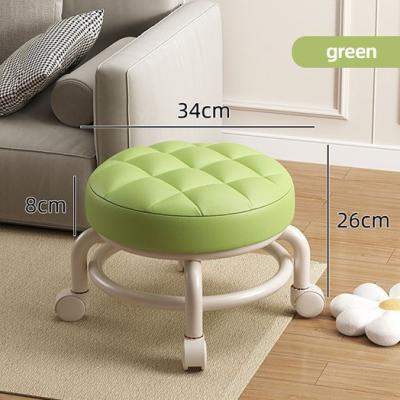 China Compact Space Saving Low Rolling Stool 26*34cm Soft Padded Seat for sale