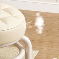 China Compact Space Saving Low Rolling Stool 26*34cm Soft Padded Seat for sale