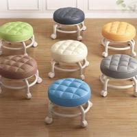 China Soft Padded Low Stool With Wheels Stain Resistant And Sun Resistant for sale