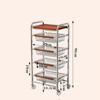 China Instant Coffee Table Narrow Edge Corner Display Rack Trolley Doubles Brake Locked Stability for sale