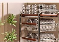 China 360° Crystal Swivel Wheels Storage Snack Display Shelf Rack For Living Room And Kitchen for sale
