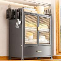 China Multi Functional Movable Kitchen Work Station Thickened Carbon Steel Multi Layer for sale