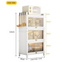 China Multi-Tier Floor Cabinet with 4-6 Adjustable Floors, 150kg Load Capacity, and 360° Dust Protection for Kitchen Storage for sale