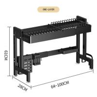 China Metal Kitchen Dish Drainer  With Flip Cover Dust Proof And Oil Fume Prevention Effect  Minimum batch size: 300 pieces for sale
