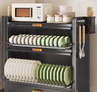 China Thickened Large Capacity Kitchen Storage Rack With 19.5cm Layer Spacing For Tableware Storage for sale