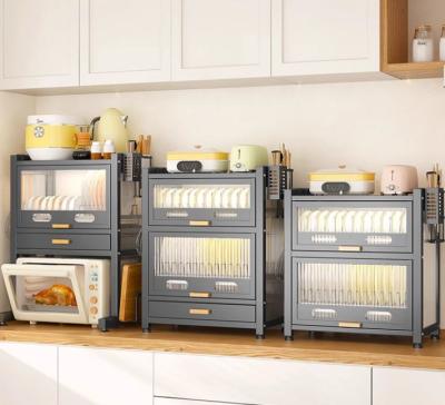 China Five Layer Corrugated Paper Packaging Kitchen Metal Pantry Excellent Sealing Performance Piano Black Finish for sale