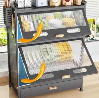 China Modern Dustproof Flip-Doors Kitchen Storage Cabinet with Ample Storage Capacity and Sturdy Durable Construction for sale