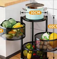 China Minimalist 3-Tier Round Floor Storage Shelf | Single Separate Carton Packing & 2.9kg Stable Gross Weight for sale