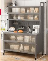 China 6-Tier Sideboard with Carbon Steel + PC Panels for 6-Layer Classified Storage in Kitchen Metal Pantry for sale